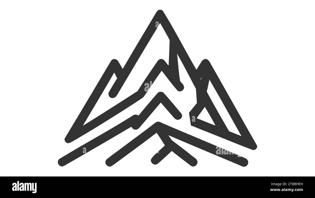 Mountain icon illustration isolated vector sign symbol Stock Vector ...