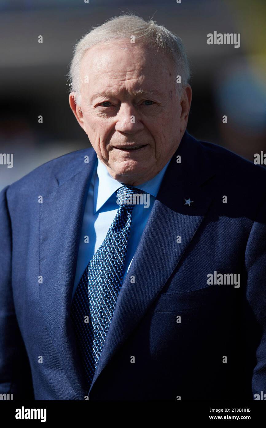 Dallas Cowboys owner Jerry Jones walks the sideline prior to an NFL ...