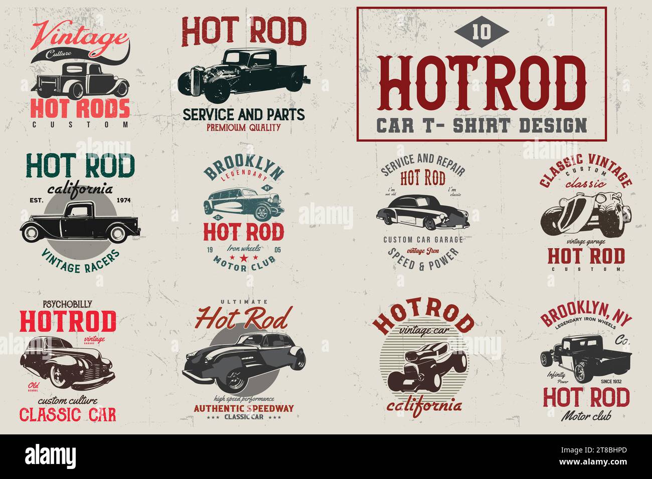 Hotrod Car Vector T Shirt Design Bundle American Hotrod Classic Car T