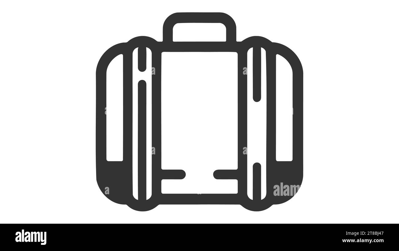 Baggage, luggage line icon, outline vector sign, linear style pictogram ...