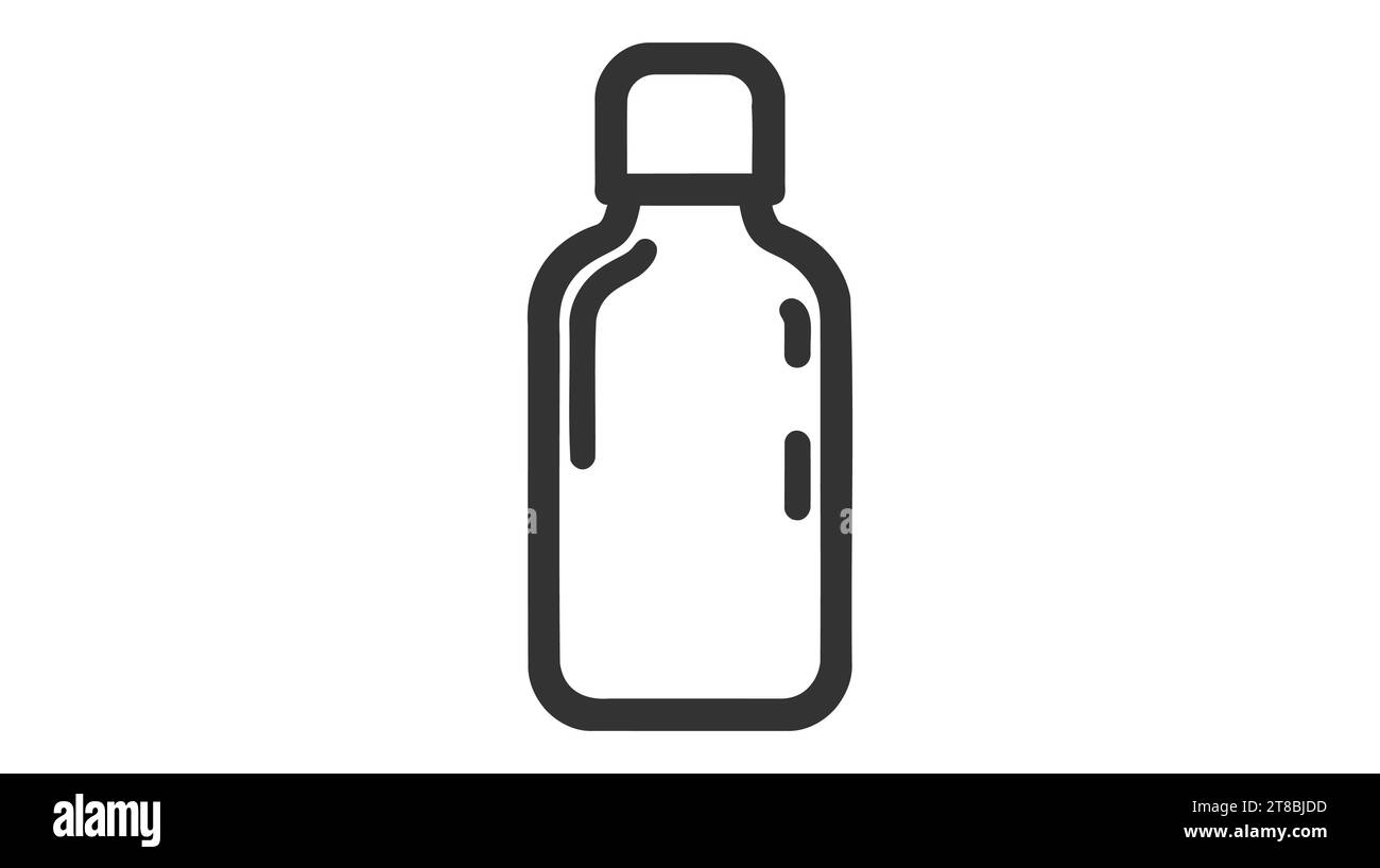 Plastic bottle vector illustration, line design icon Stock Vector Image ...