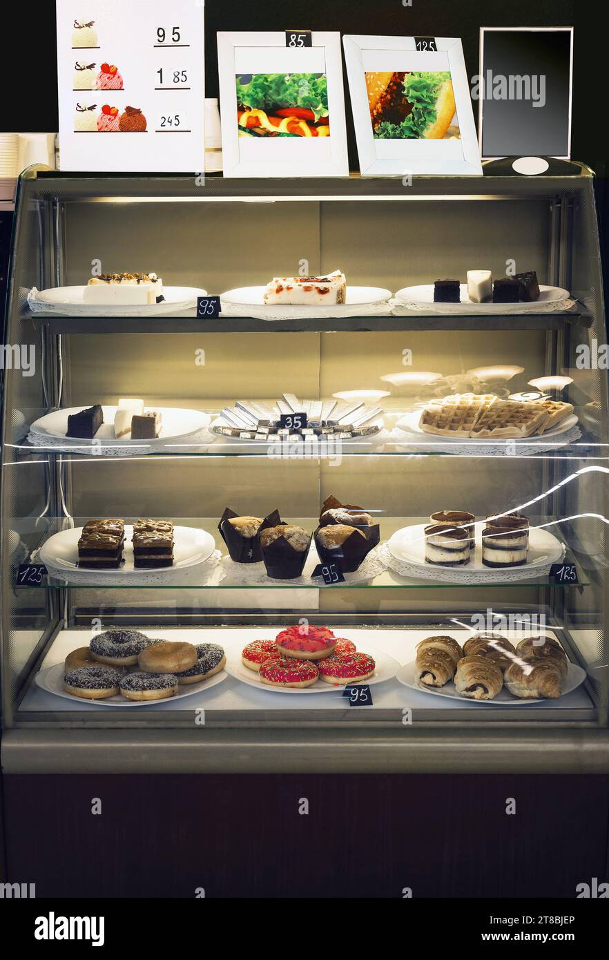 cakes at sale in cafe buffet Stock Photo - Alamy