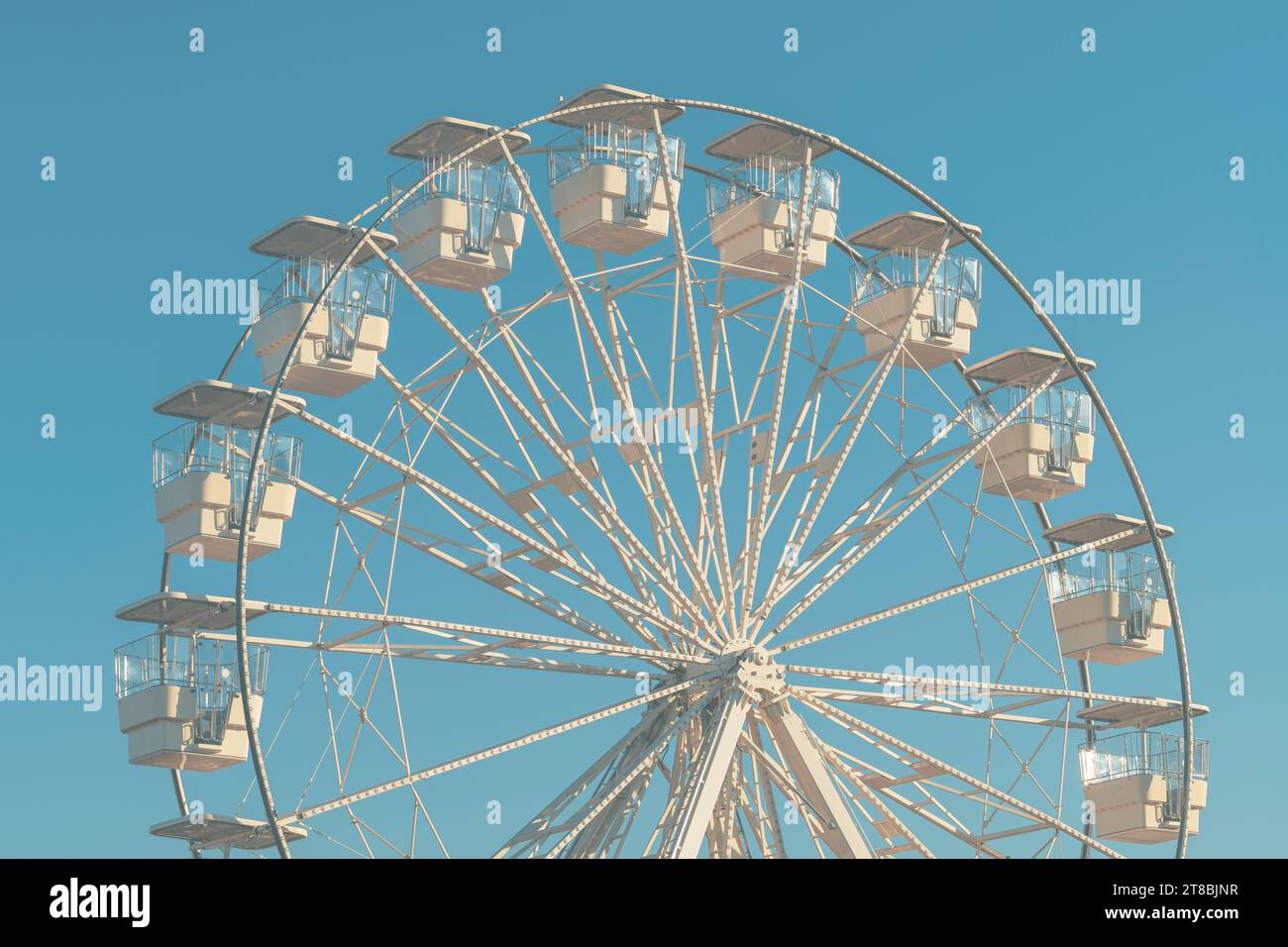 Giant white observation ferris wheel for panoramic view in amusement ...