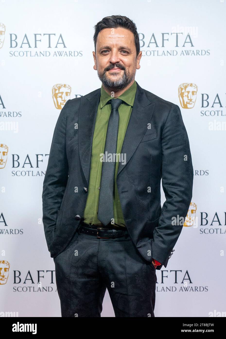 Jono McLeod on the red carpet at the Bafta Scotland award ceremony at ...