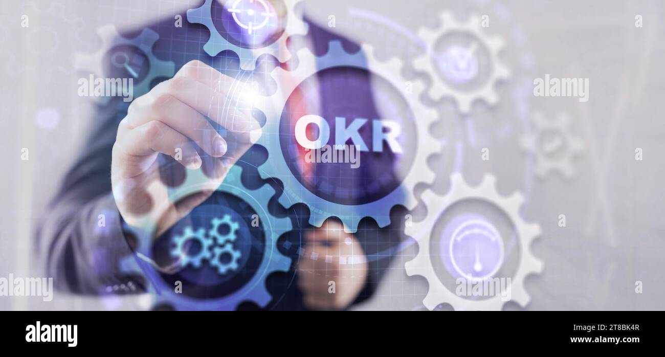 OKR. Objectives, Key and Results. Business target and focus concepts ...