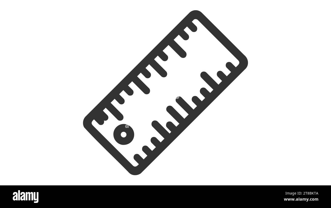 Vector icon of ruler on white background Stock Vector Image & Art - Alamy
