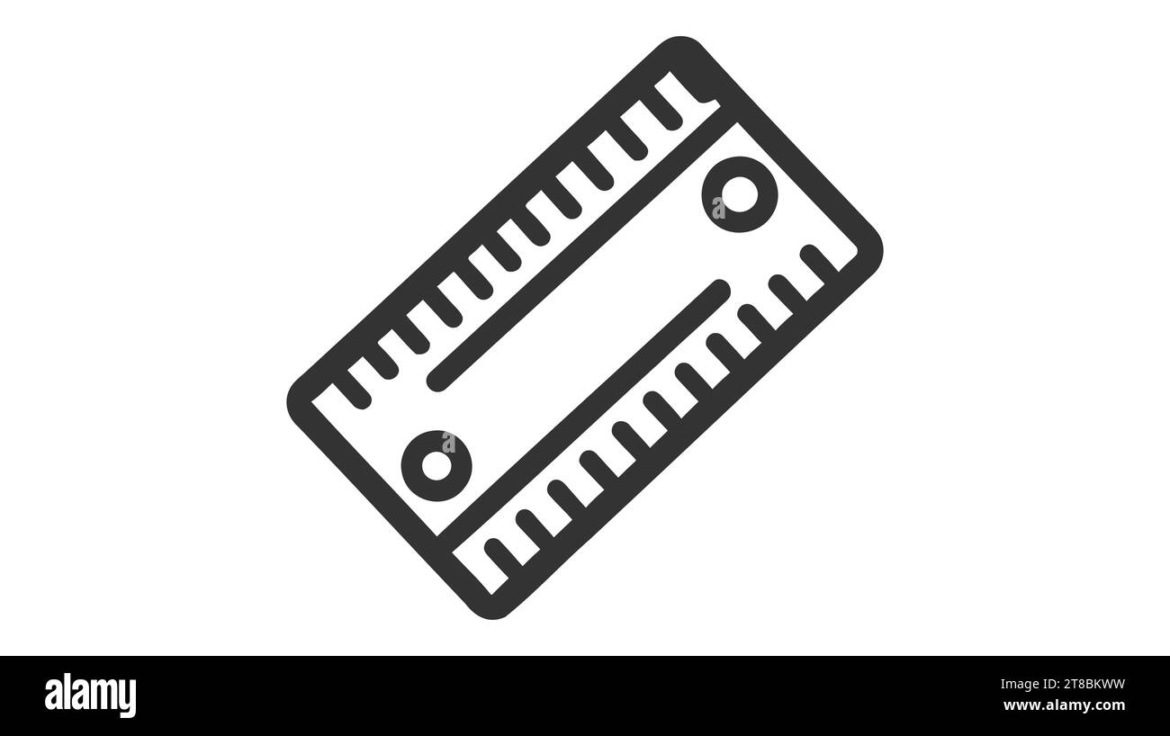 Vector icon of ruler on white background Stock Vector Image & Art - Alamy