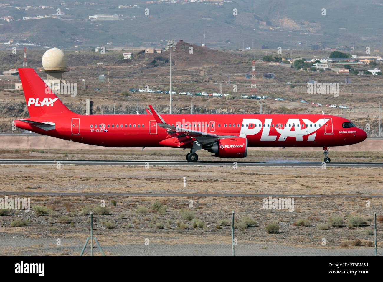 A Play Airbus 321 NEO just landed at Tenerife Sur-Reina Sofía airport ...