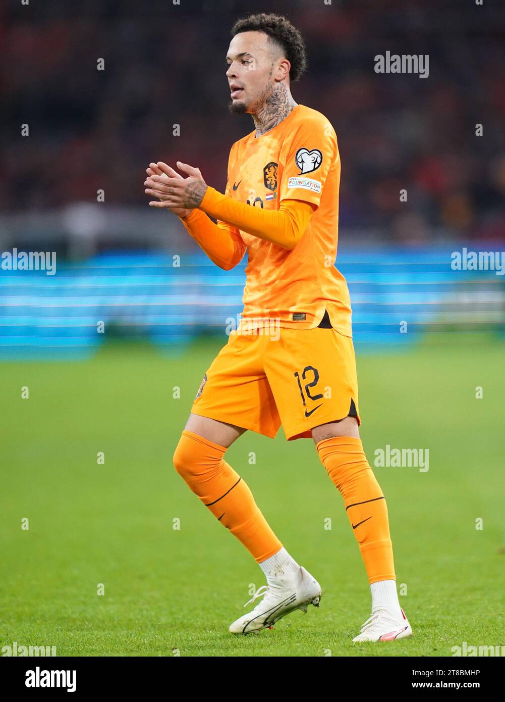 Netherlands' Quilindschy Hartman during the UEFA Euro 2024 Qualifying ...