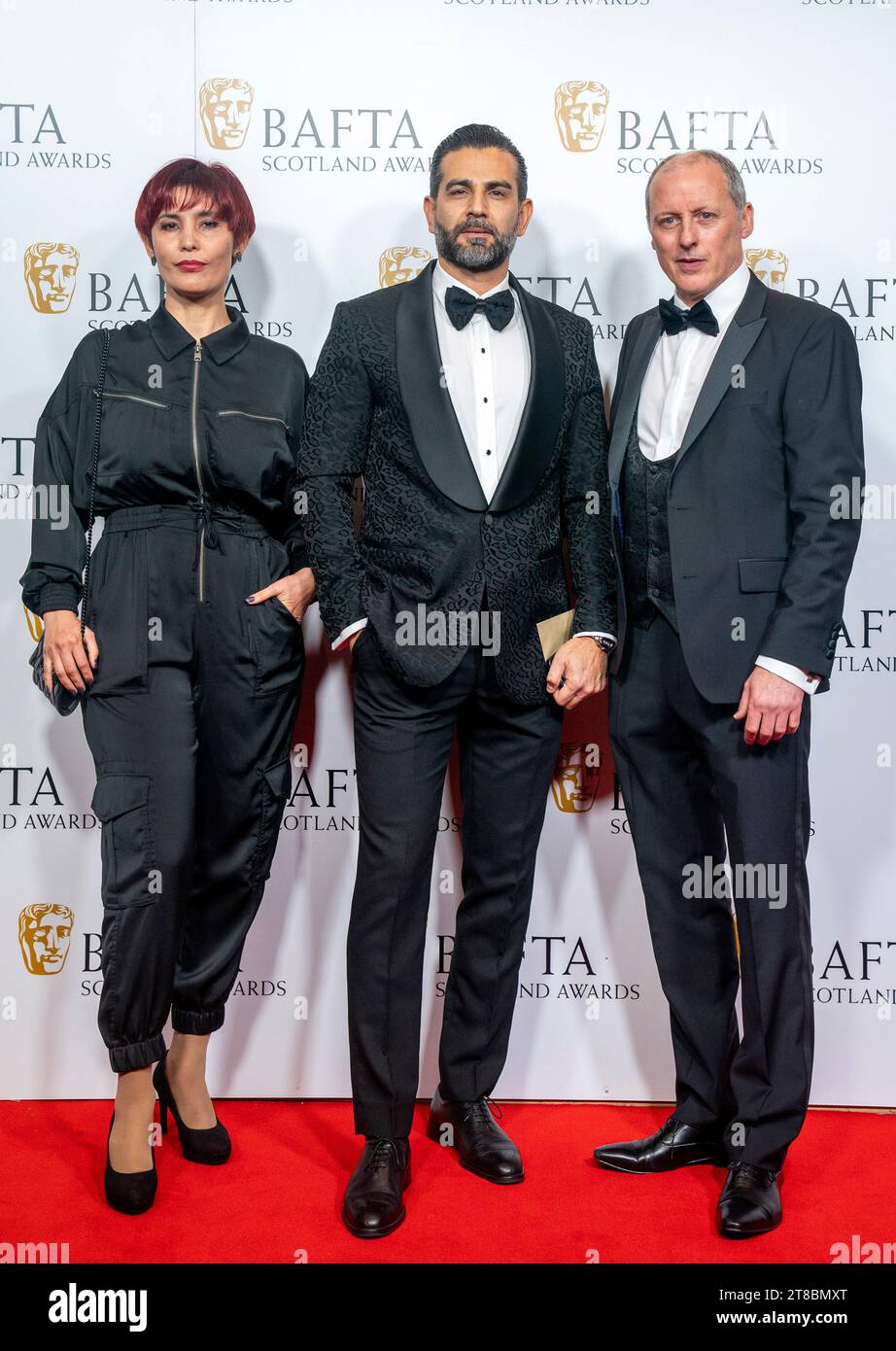 Hassan Nazer (centre) with Nadira Murray (left) and Paul Welsh (right ...