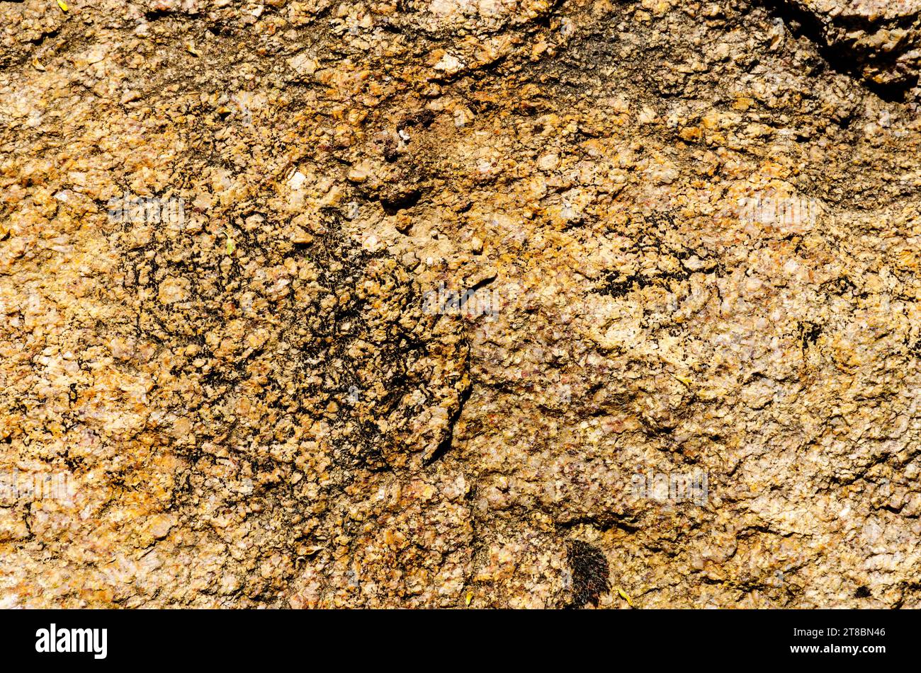 Orange red brown rock texture with cracks. Rough mountain surface ...