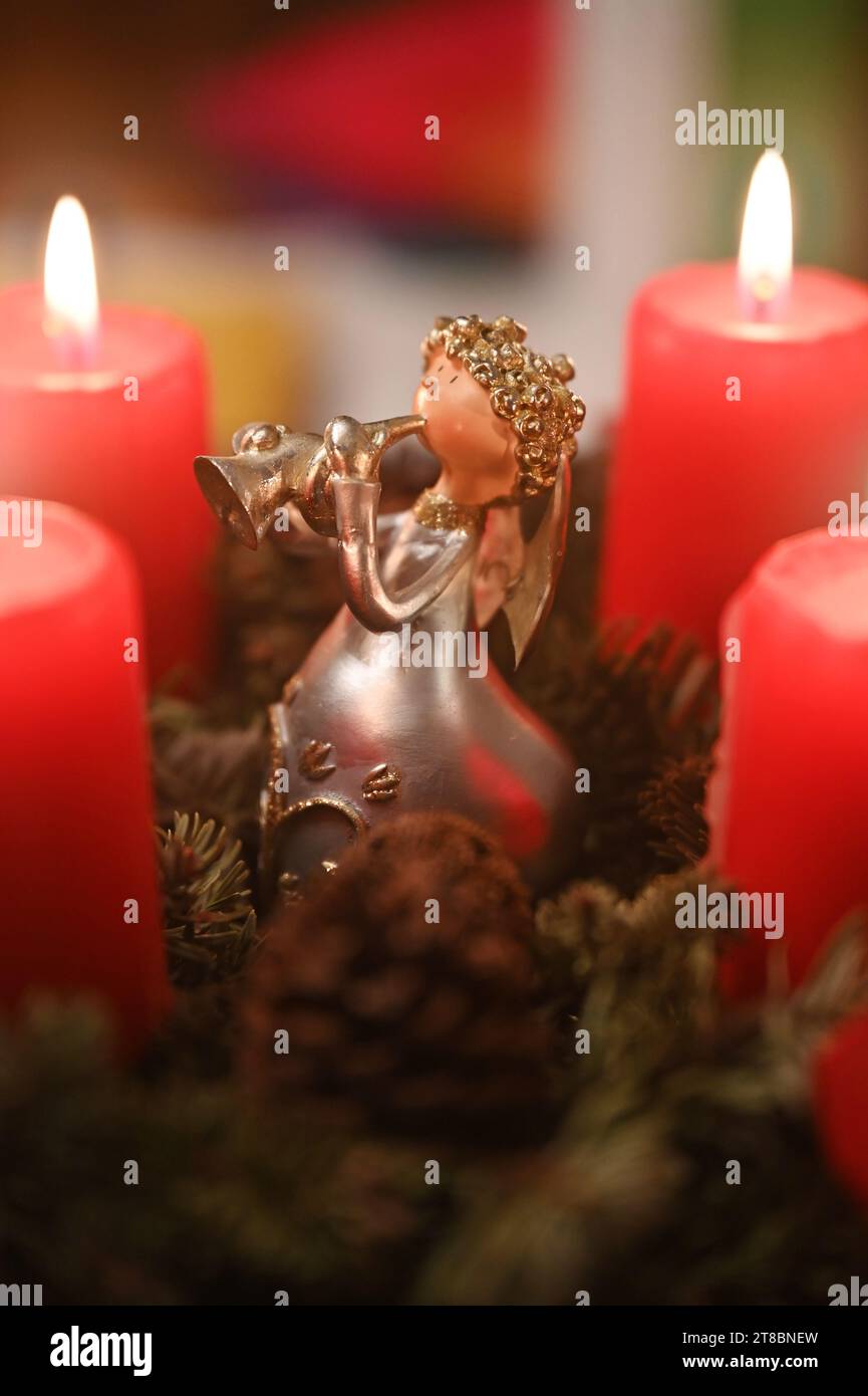 The Advent wreath with its four candles is an old tradition in the run ...