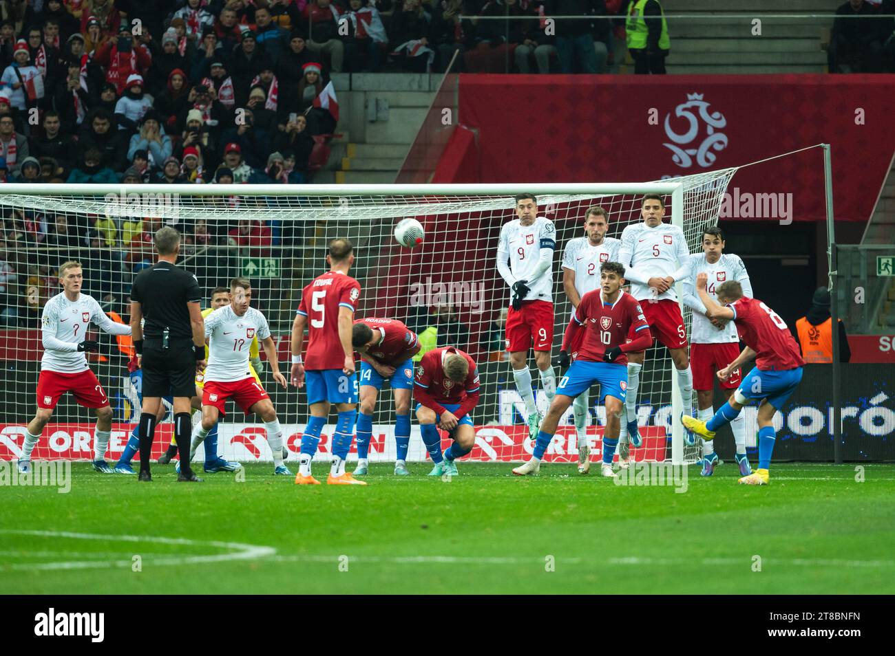WARSAW, POLAND - NOVEMBER 17, 2023: Qualifications for UEFA Euro 2024 ...