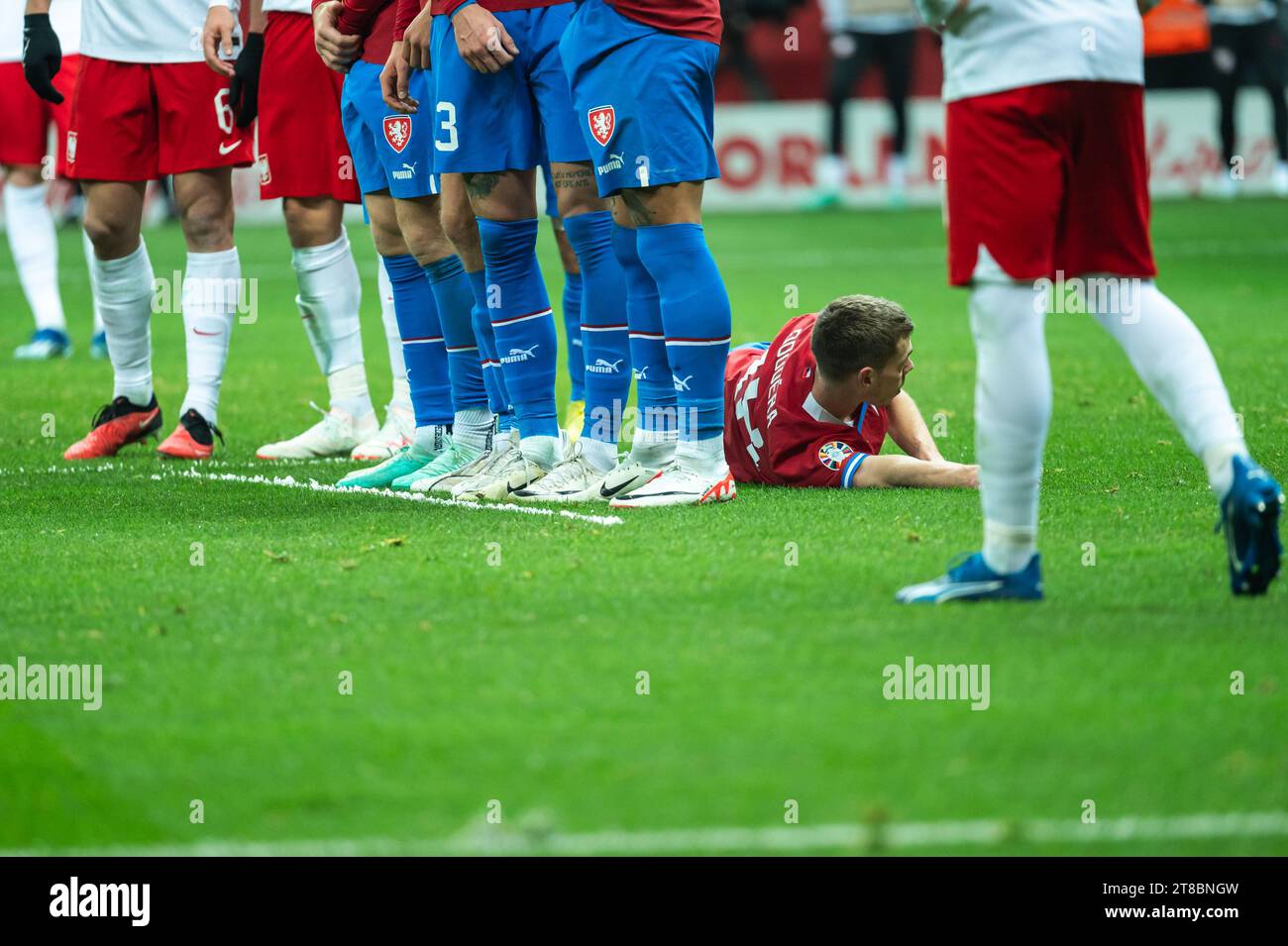 WARSAW, POLAND - NOVEMBER 17, 2023: Qualifications for UEFA Euro 2024 ...