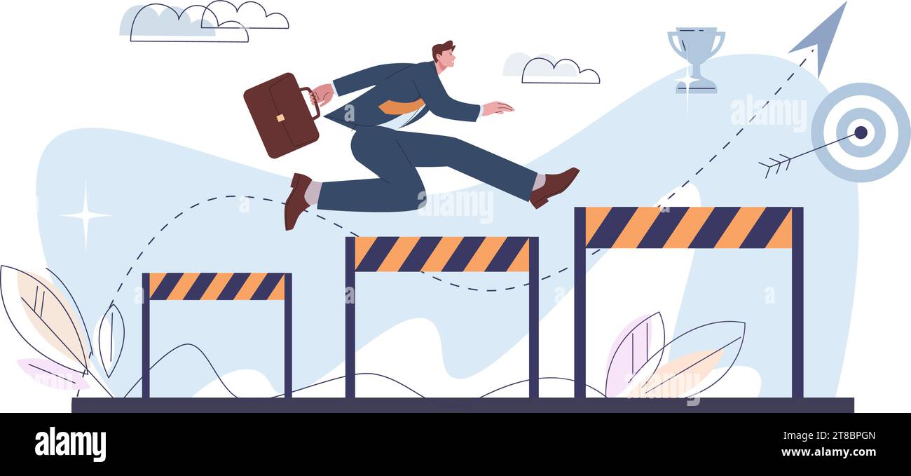 Running over hurdles hi-res stock photography and images - Alamy