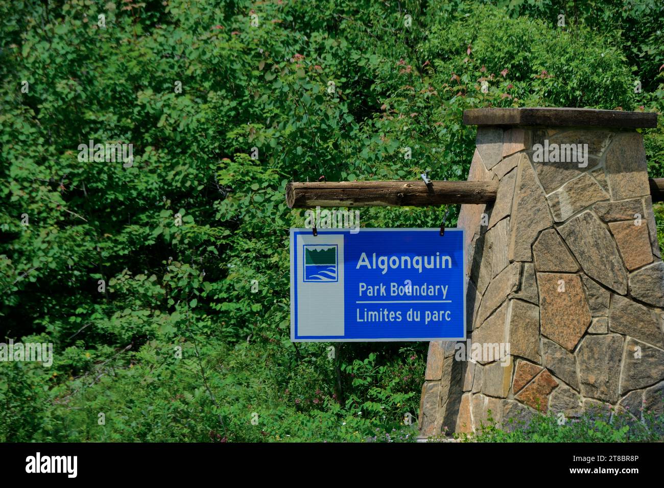 Algonquin Provincial Park - June 24, 2023: The eastern park boundary ...
