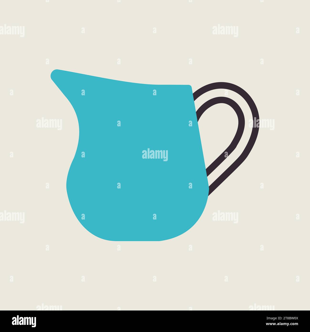 Creamer jug vector icon. Dairy product sign. Graph symbol for cooking ...