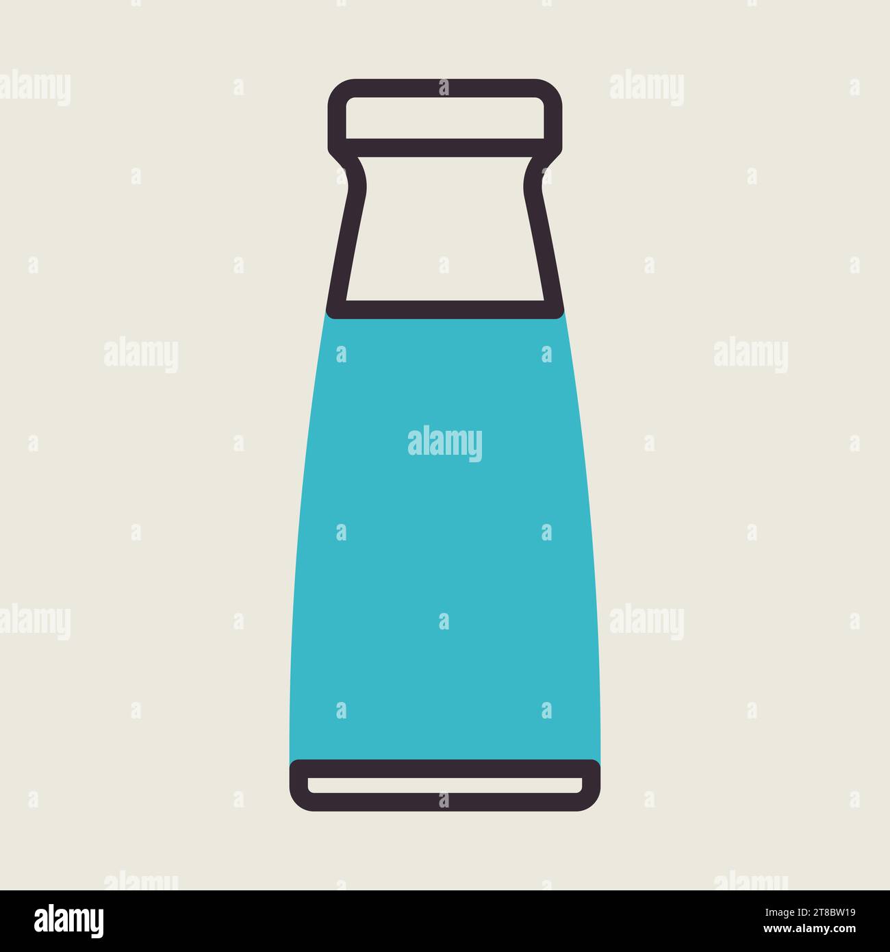 Milk bottle vector icon. Dairy product sign. Graph symbol for cooking ...