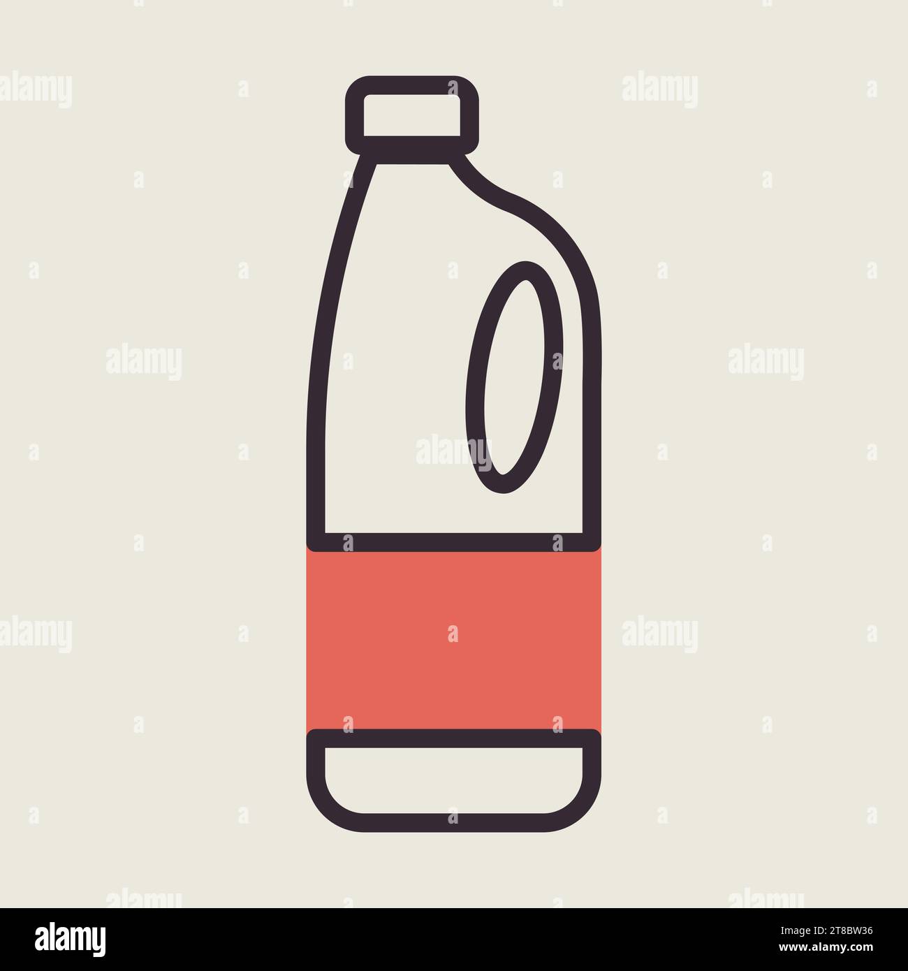 Milk plastic bottle vector icon. Dairy product sign. Graph symbol for ...
