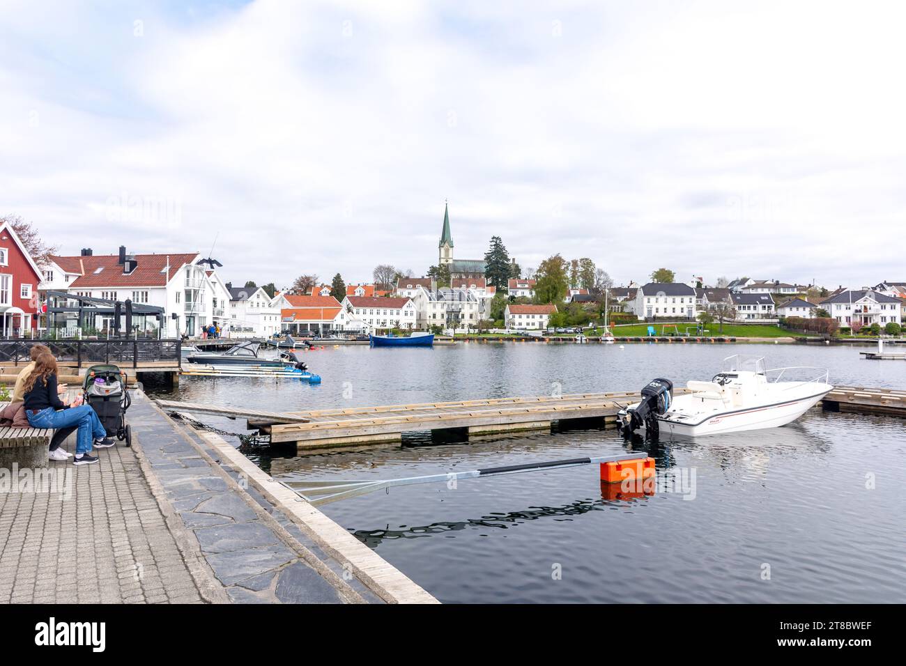 Lillysand skaggerak coast seaside resort fjord fiord town centre hi-res ...