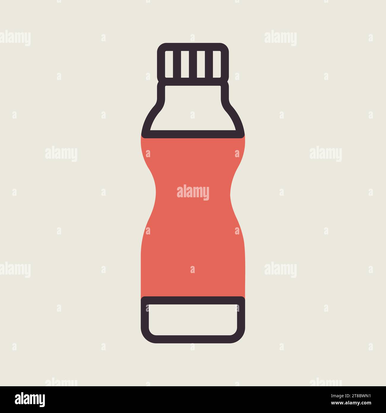 Drinkable yoghurt bottle vector icon. Dairy product sign. Graph symbol ...