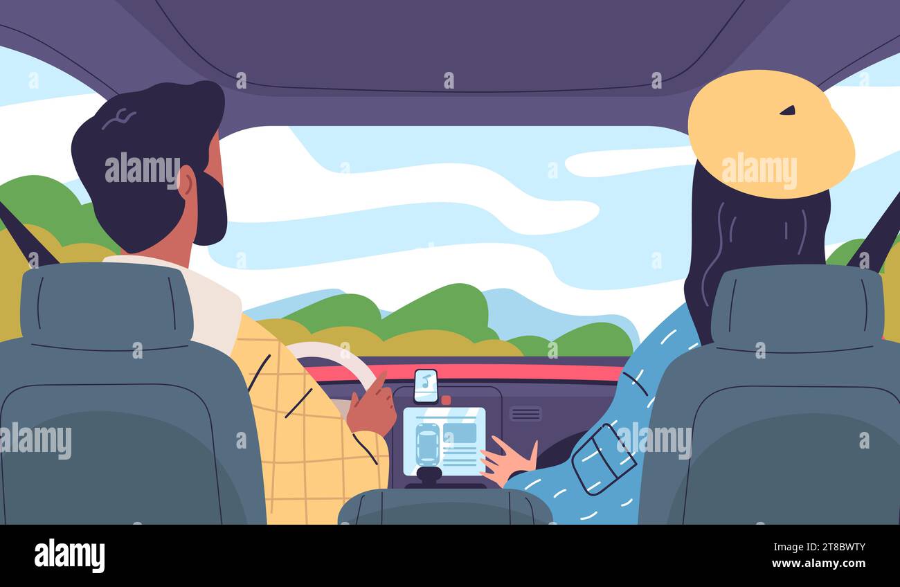 car back seat vector