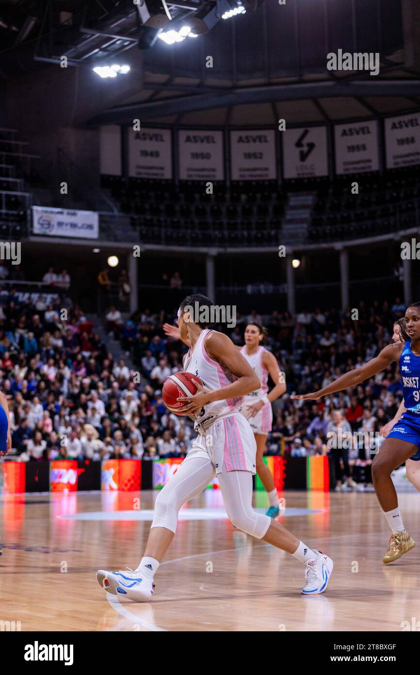 Lyon, France. 19th Nov, 2023. Gabby Williams (3) from ASVEL in action ...