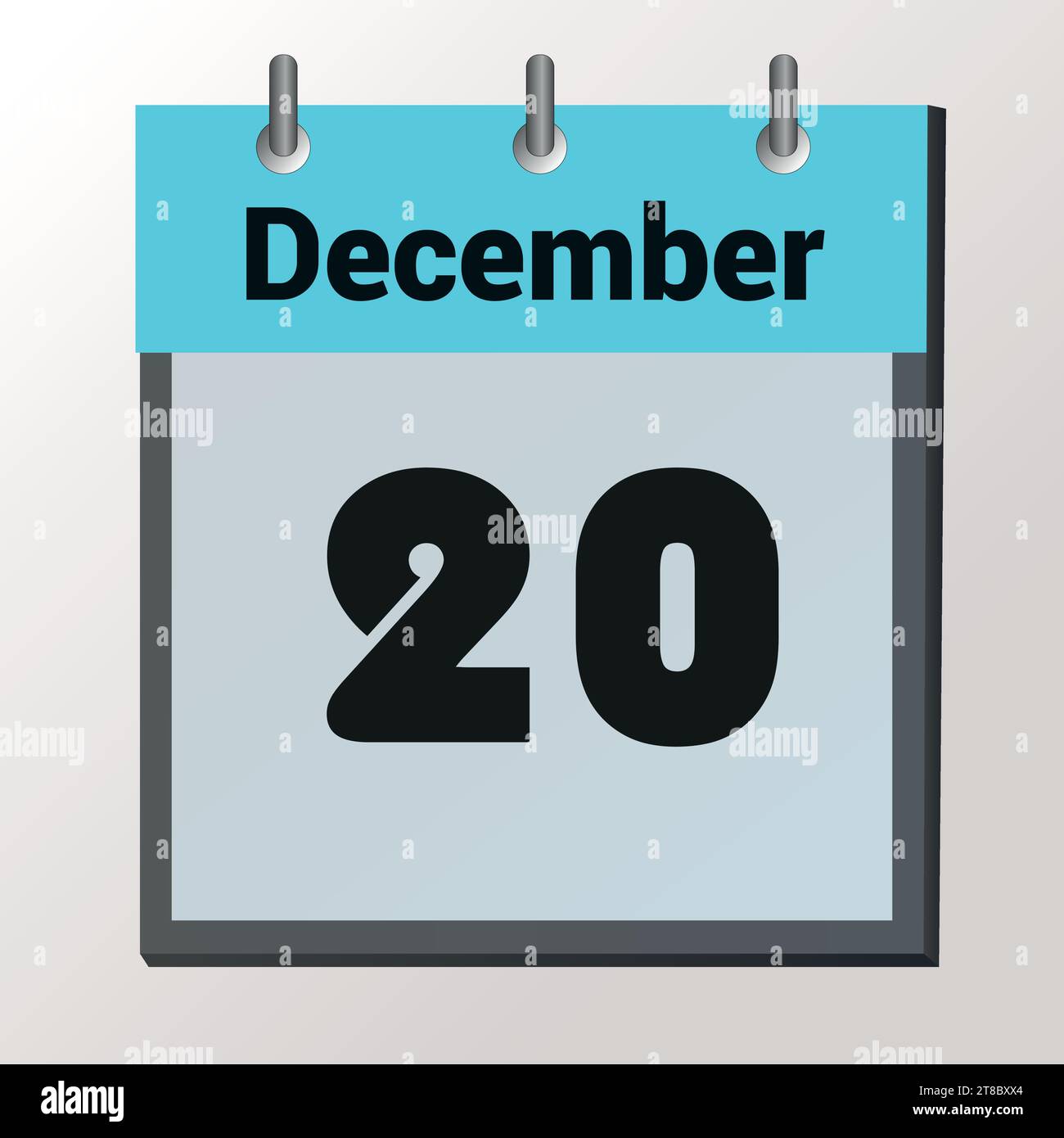 day on the calendar, vector image format, December 20 Stock Vector ...
