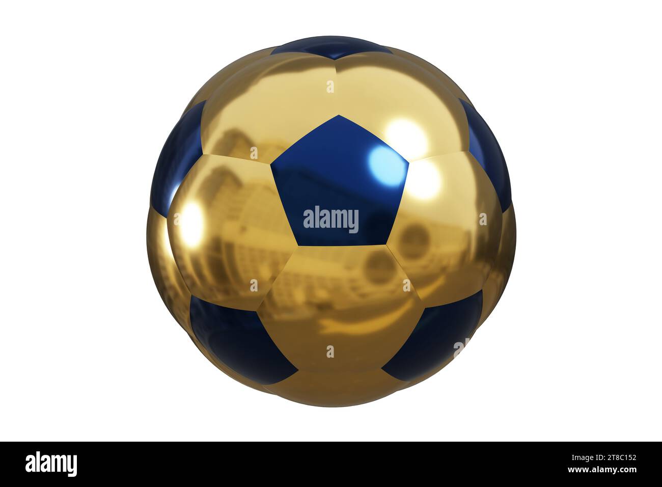 Soccer ball. Realistic football ball. Classic colors. 3d rendering ...
