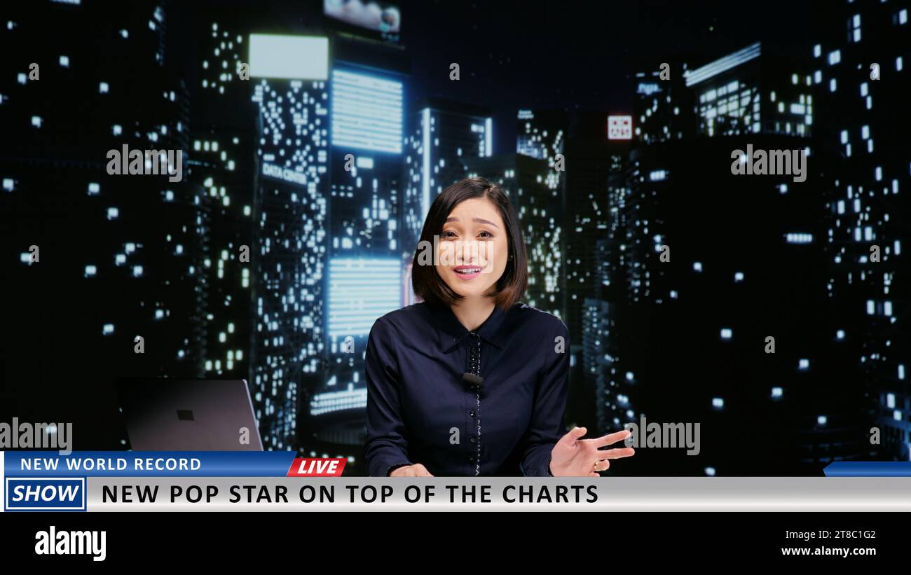 Night talk show host introduces new pop star beaking records ...