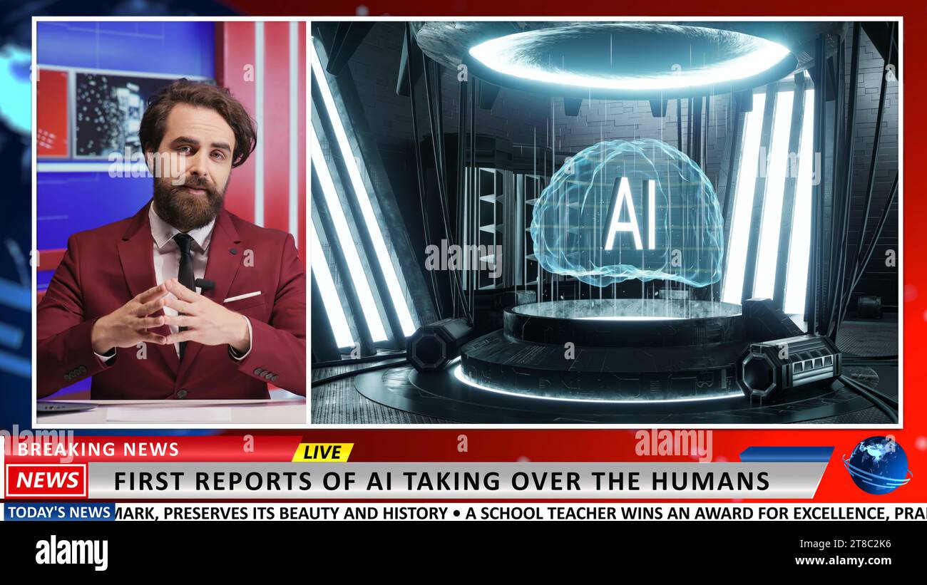 News reporter debates AI growth on live television, addressing ...