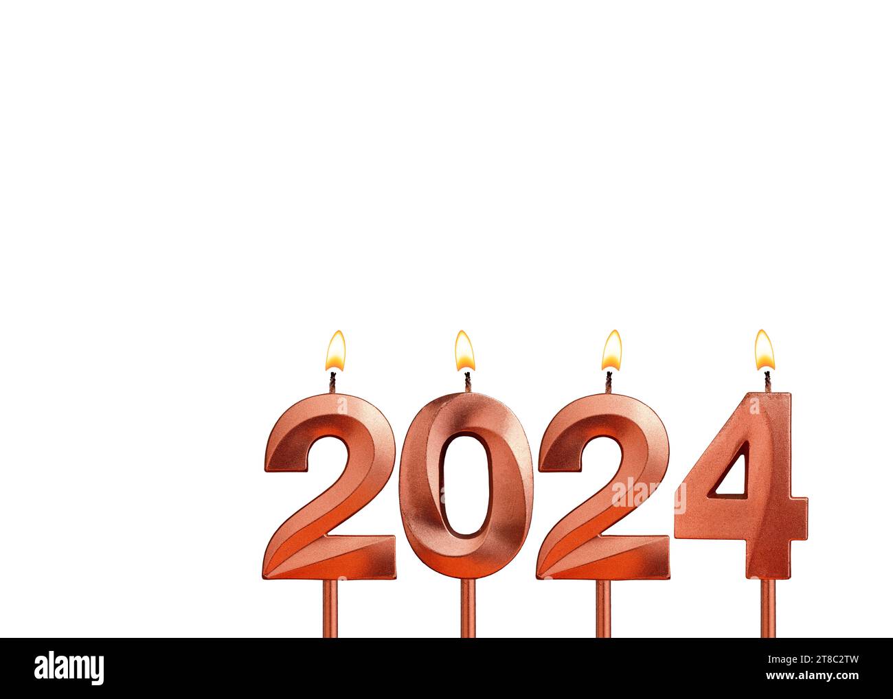 Candles number 2024 for happy new year - New years eve celebration on ...