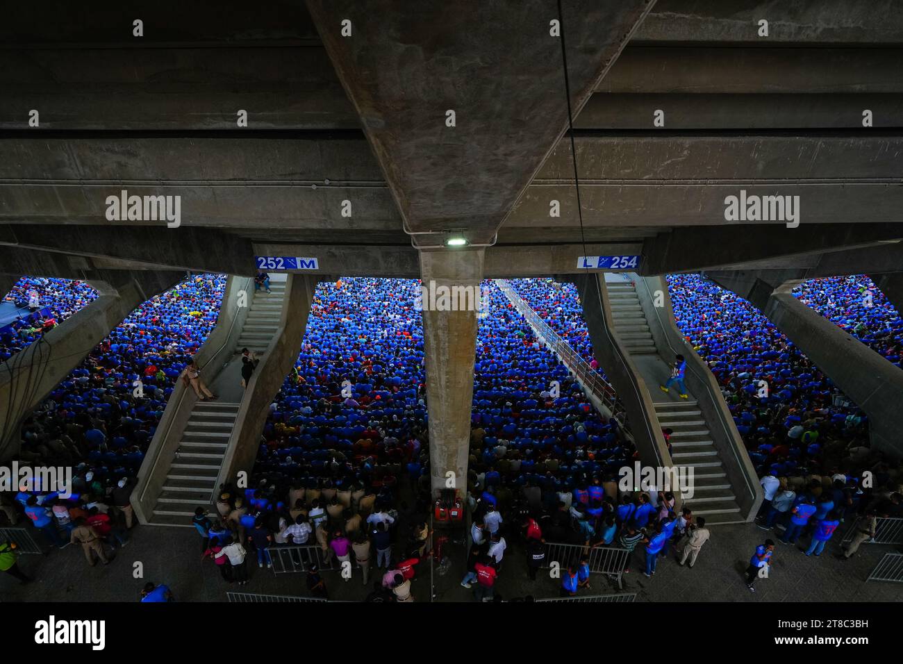 Ahmedabad, Gujarat, India. 19th Nov, 2023. Australian players celebrate ...