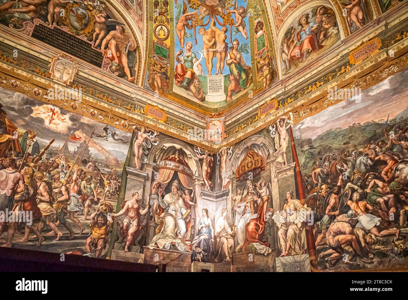 Art work and paintings from the Vatican Museum in Rome Italy Stock ...