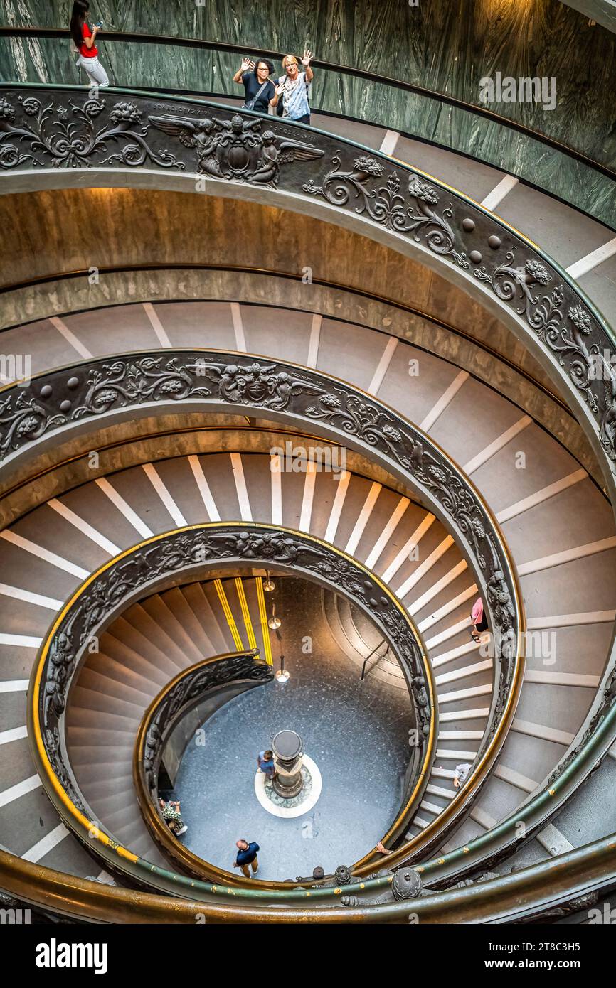 Spiral staircase in the Vatican Museum in Rome Italy Stock Photo - Alamy