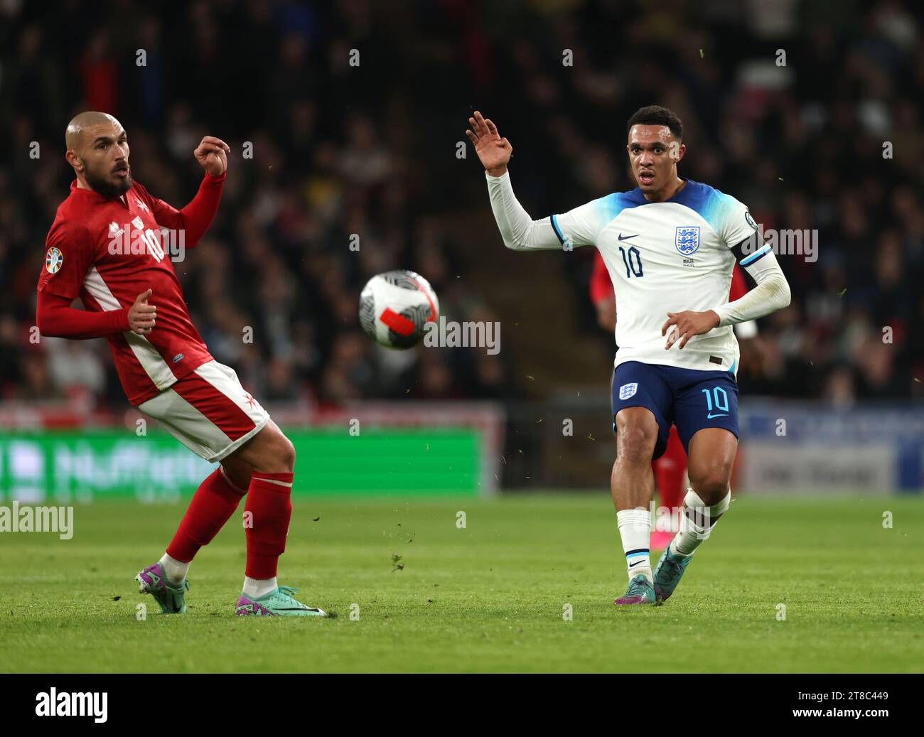 London, UK. 17th Nov, 2023. Trent Alexander-Arnold (E) at the England v ...