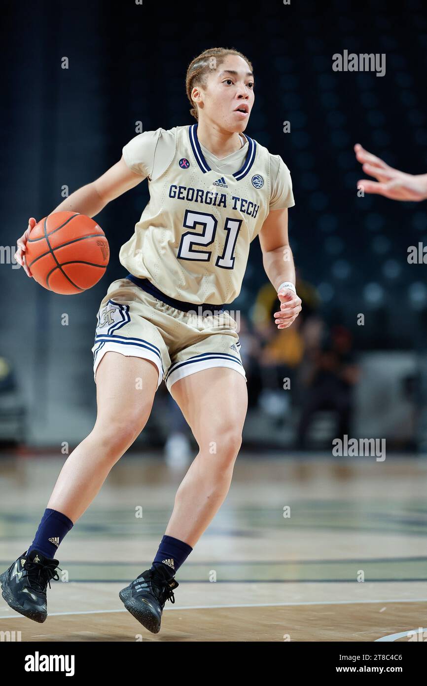 Atlanta, Georgia. 19th Nov, 2023. Georgia Tech's Sydney Johnson (21) in ...