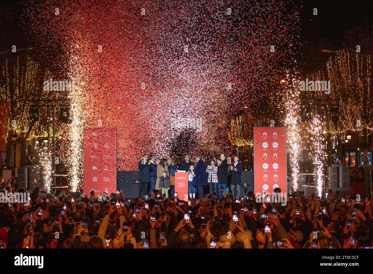 Paris, France. 19th Nov, 2023. Anne Hidalgo, Gilles Lellouche, Marc ...
