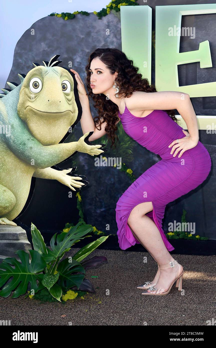 Allison Strong arrives at the premiere of "Leo," Sunday, Nov. 19, 2023 ...