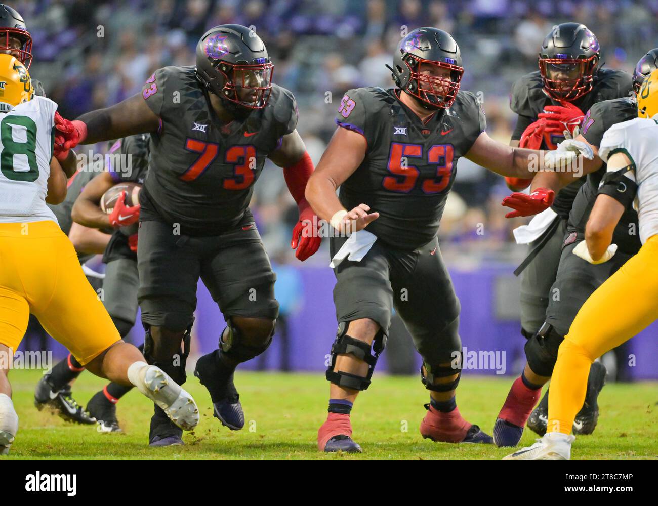 Fort Worth, Texas, USA. 18th Nov, 2023. TCU Horned Frogs offensive ...