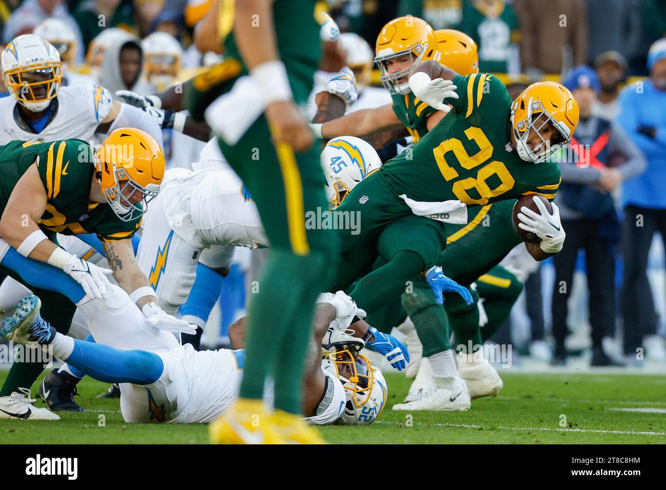 Green Bay, Wisconsin, USA. 19th Nov, 2023. Green Bay Packers running ...