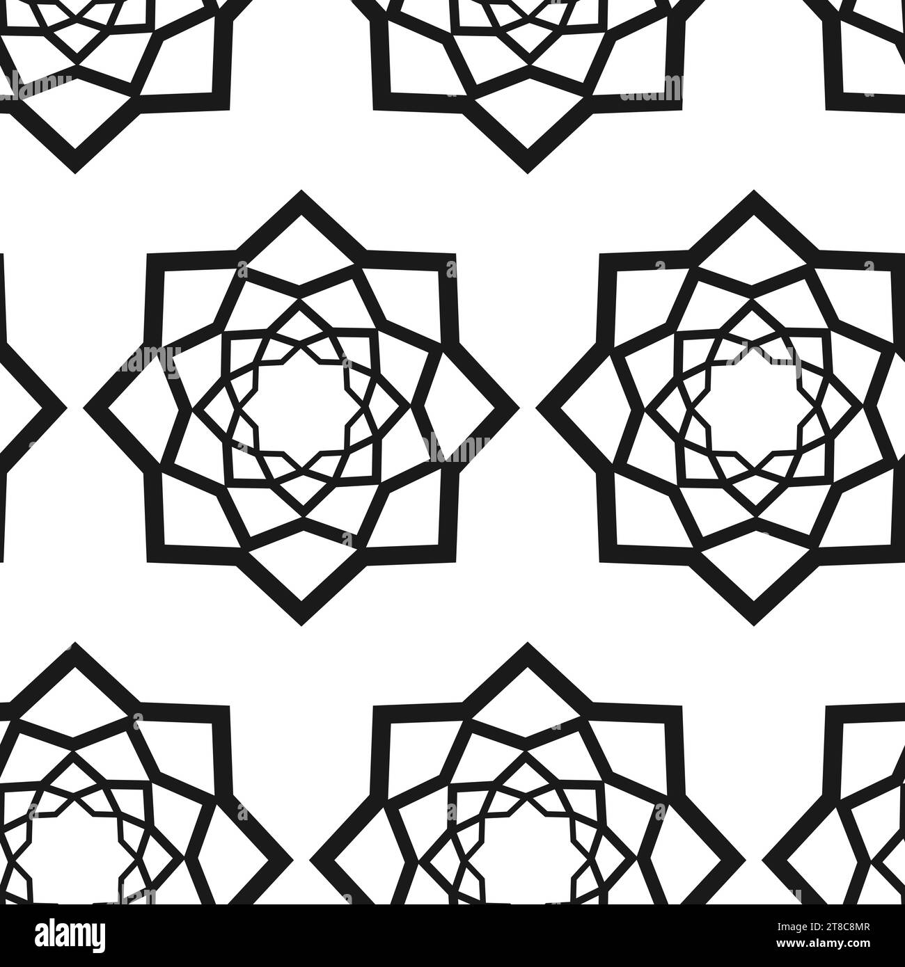 Seamless pattern of styled lotus flower ornament. Design concept for ...