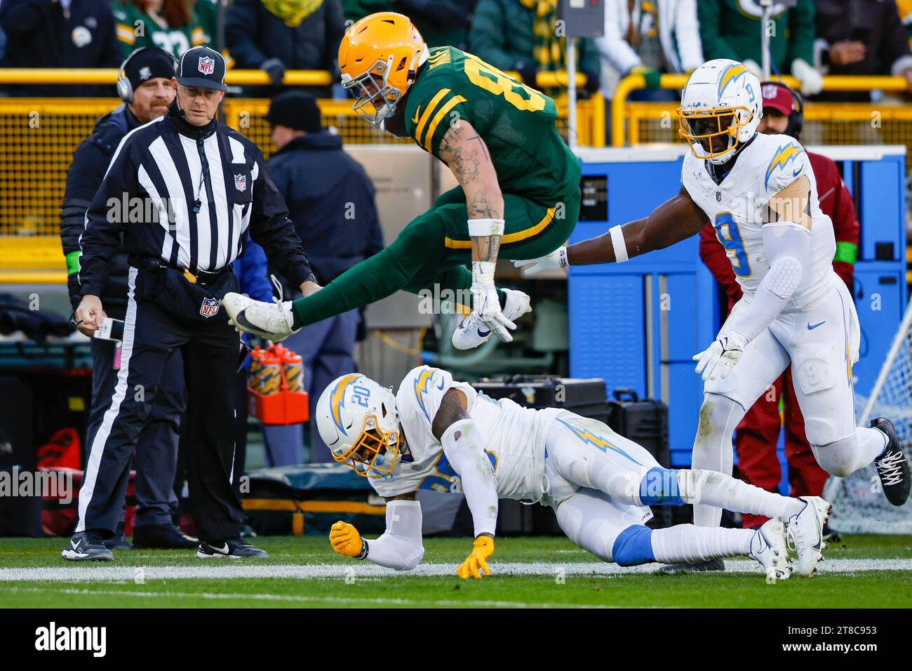 Green Bay, Wisconsin, USA. 19th Nov, 2023. Green Bay Packers tight end ...