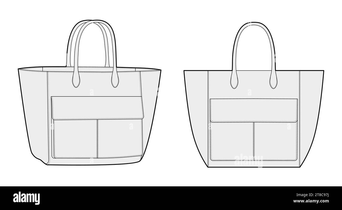 XL Tote Bag with front flap 3D pocket and extra-large proportions ...