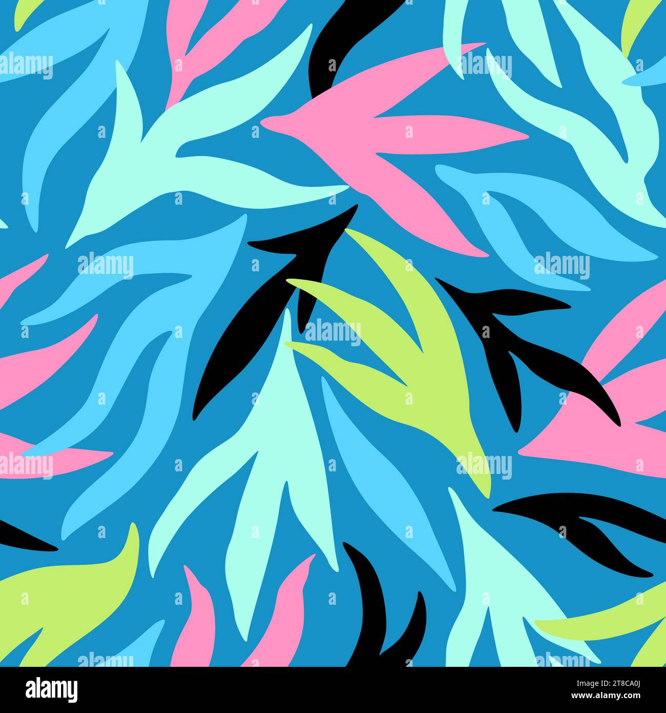 Modern seamless pattern with simple organic abstract elements. Vector illustration Stock Vector ...