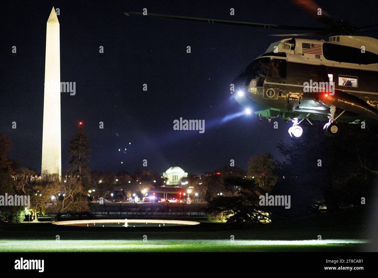 Washington, United States. 19th Nov, 2023. Marine One carrying US ...