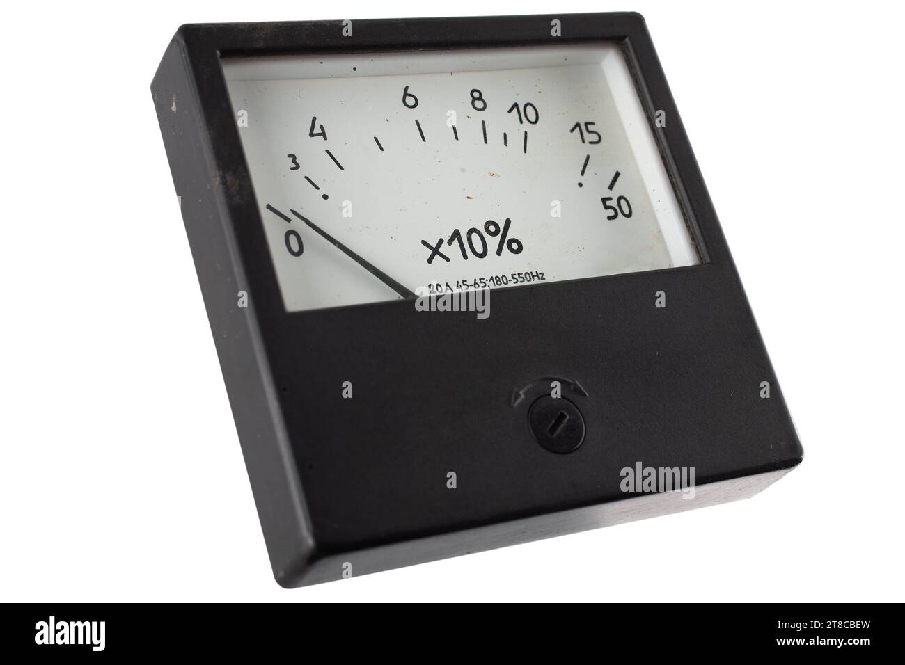 vintage ancient ammeter isolated on white background Stock Photo - Alamy