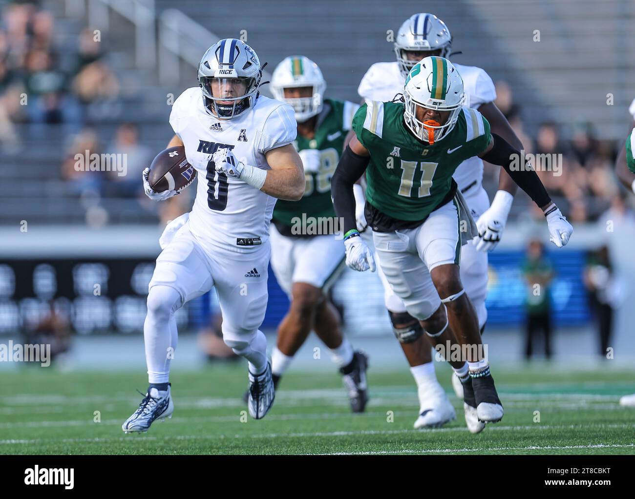 November 18, 2023: Rice University junior Dean Connors (0) runs the ...