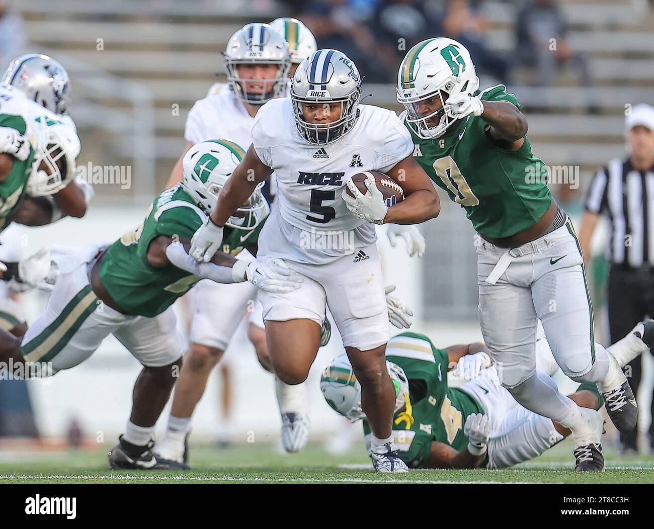 November 18, 2023: Rice University senior Ari Broussard (5) runs the ...