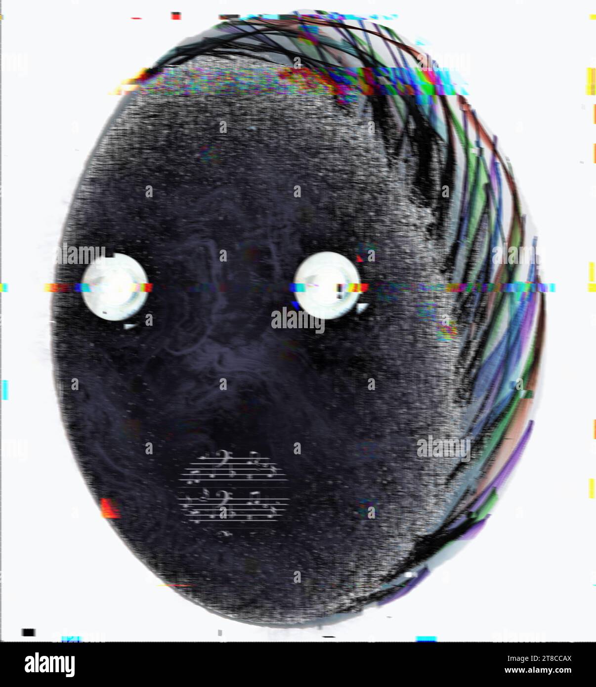 A creepy egg shaped face with an empty soulless expression Stock Photo ...